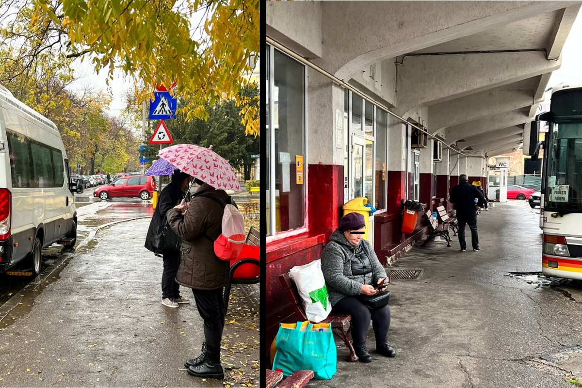 Autogara improvizată din spatele stației Coreco versus Autogara ...