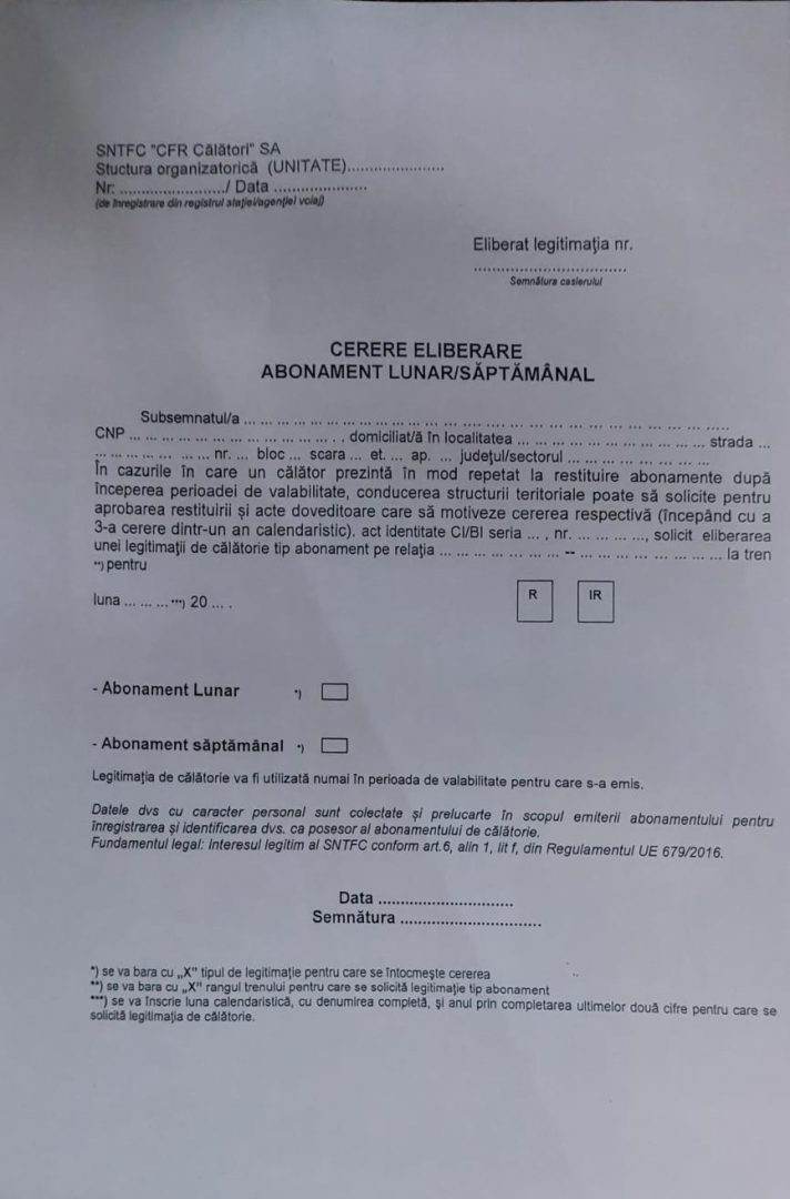 De luna aceasta cei care îşi fac abonamente de tren trebuie să ...