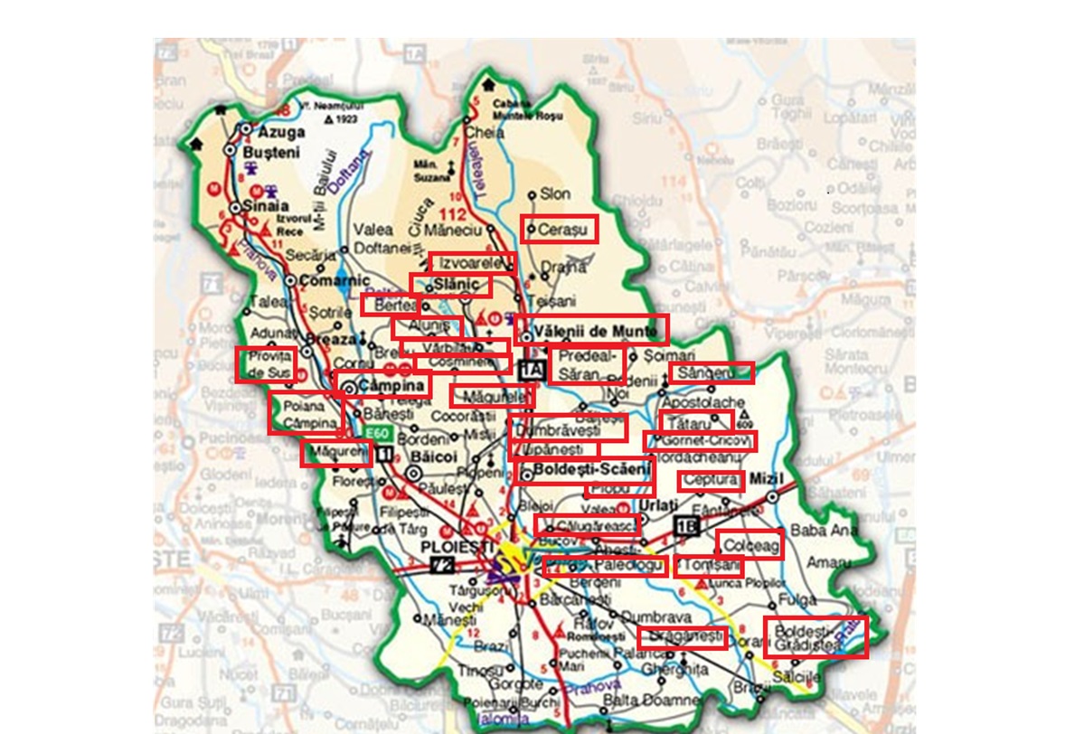 Harta fântânilor „otrăvite” din Prahova - Observatorul Prahovean
